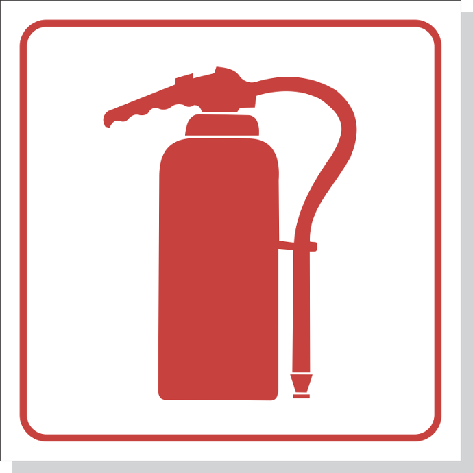 FB1 SABS Location of fire fighting equipment (red arrow) safety sign