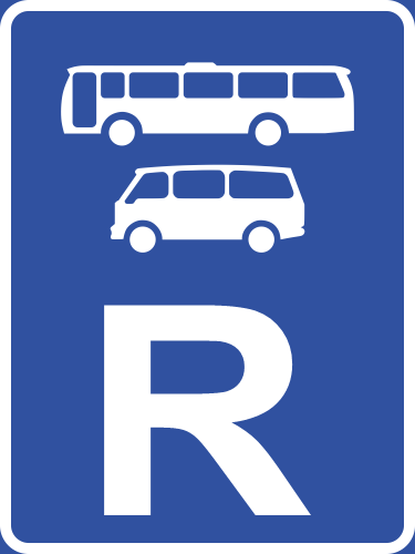 R327 - Bus & Mini-Bus Reservation Road Sign | Safety Signs & Equipment