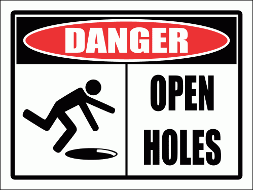 C26 - Open Hole Sign | Safety Signs & Equipment