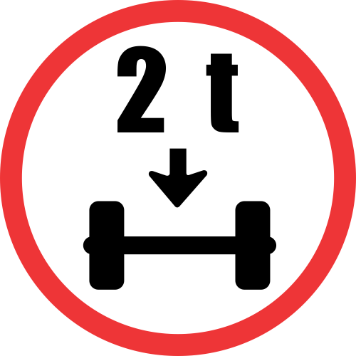 R203 - Axle Mass Load Limit Road Sign | Safety Signs & Equipment