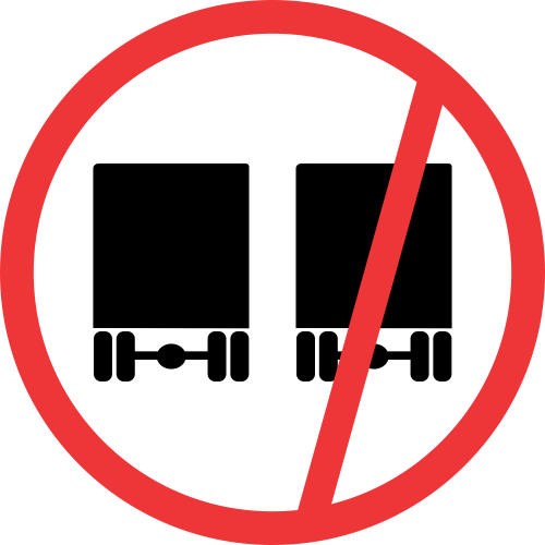 R215 - No Overtaking - Goods Vehicles Road Sign | Safety Signs & Equipment