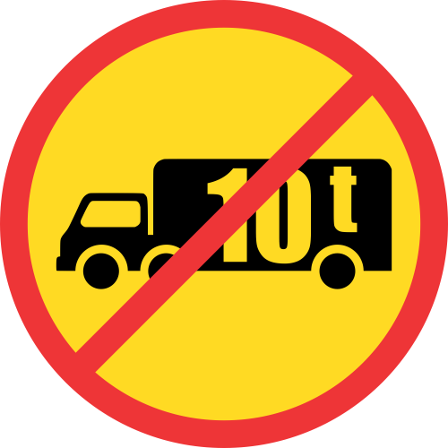 TR230 - Temporary Vehicles Over Indicated GVM Road Sign | Safety Signs ...