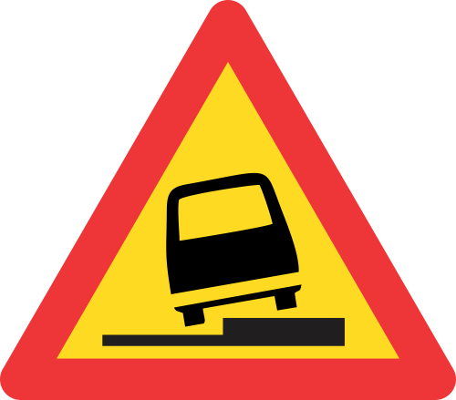 TW340 - Temporary Surface Step Right Road Sign | Safety Signs & Equipment