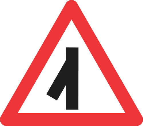 W112 - Sharp Junction (Left) Road Sign | Safety Signs & Equipment