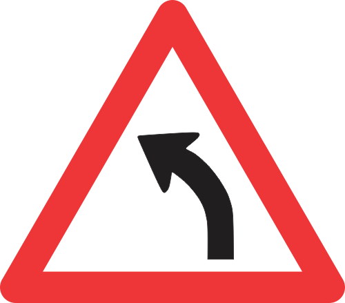 W203 - Gentle Curve (Left) Road Sign | Safety Signs & Equipment