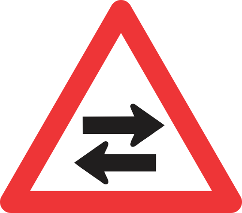 W213 - Two-Way Traffic Cross-Road Road Sign | Safety Signs & Equipment