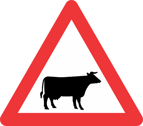W310 - Domestic Animals (Cattle) Road Sign | Safety Signs & Equipment