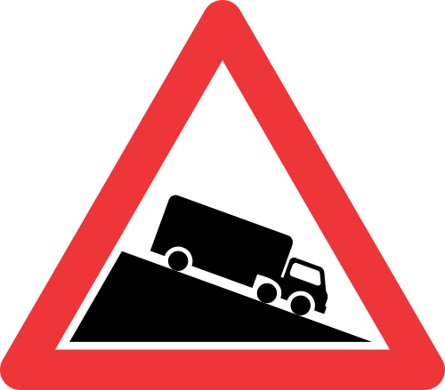 W322 - Steep Descent Road Sign | Safety Signs & Equipment