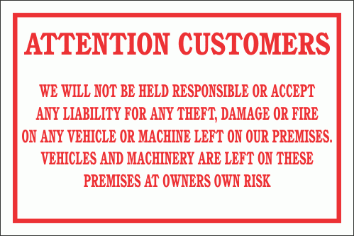 DI10 - No Liability Disclaimer Sign | Safety Signs & Equipment