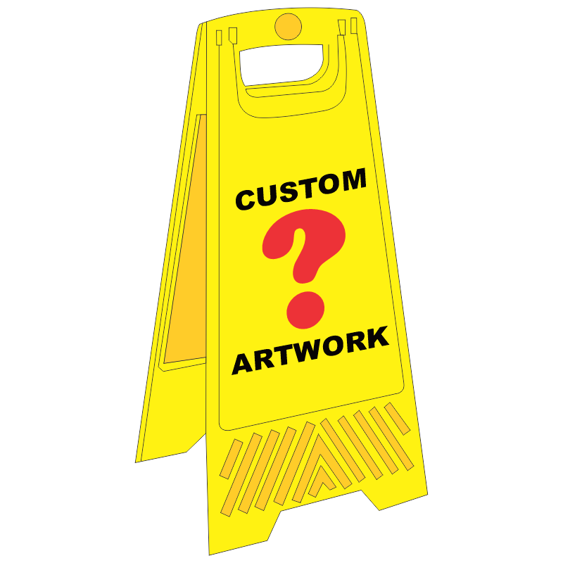 FS1 - Custom a-frame floor stand - yellow | Safety Signs & Equipment