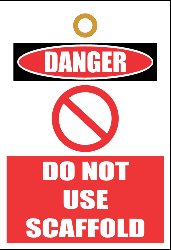 STU6 - Danger Do Not Use Scaffold Tag | Safety Signs & Equipment
