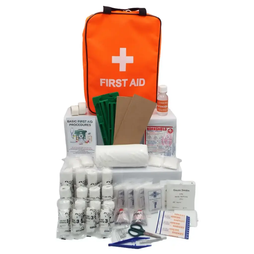 Regulation 3 First Aid Kit complete with a Orange First Aid Bag