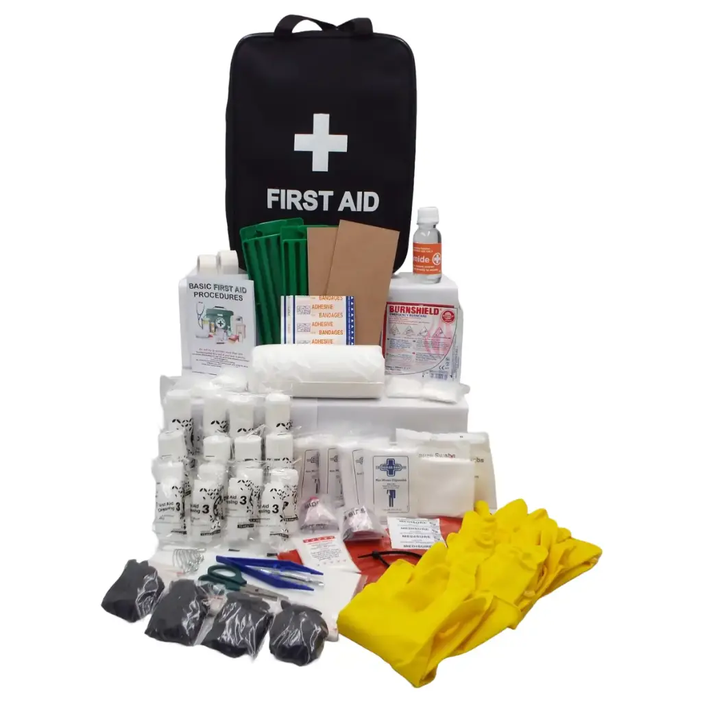 Regulation 7 First Aid Kit complete with Black First Aid Bag