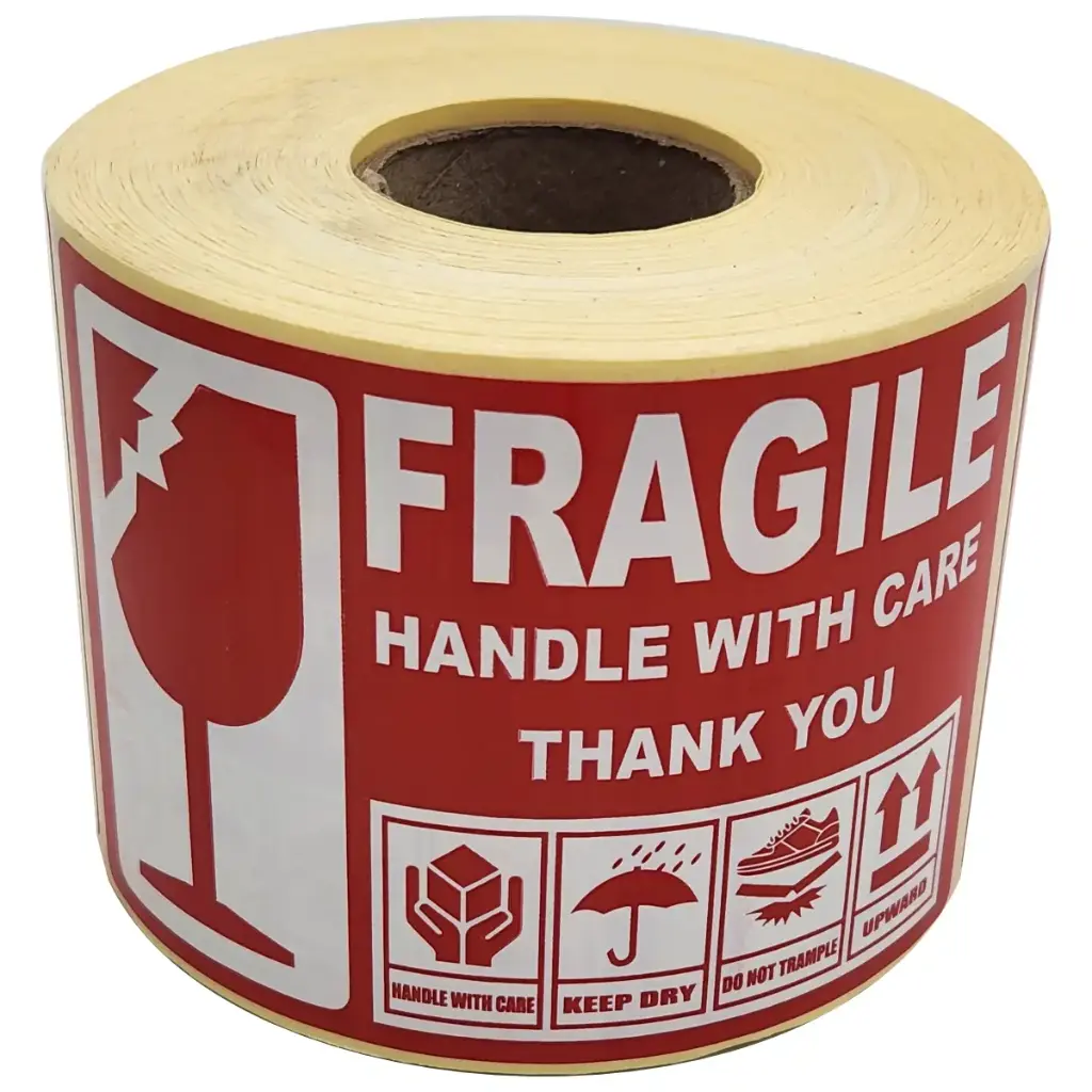 Fragile Handle With Care Label Sticker Roll | Safety Signs & Equipment