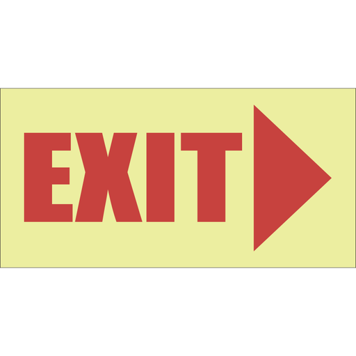E4 - SABS Photoluminescent exit right safety sign | Safety Signs ...