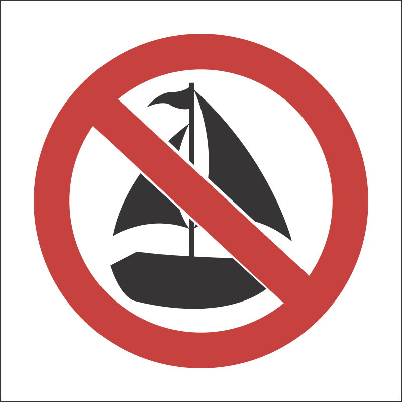 PV39 - SABS Sailing prohibited safety sign | Safety Signs & Equipment