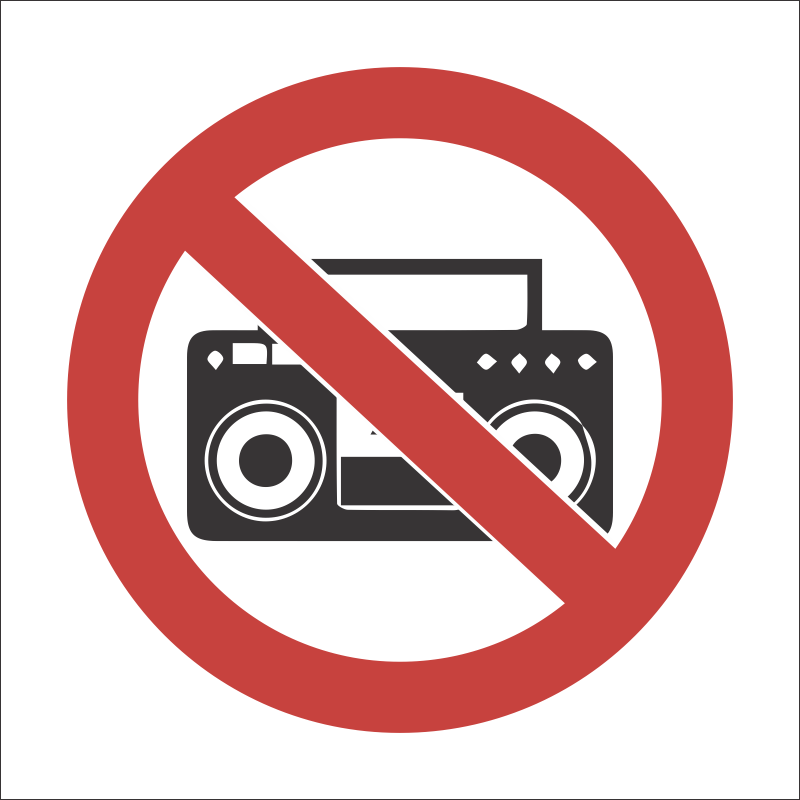 PV36 - SABS Loud music not allowed safety sign | Safety Signs & Equipment