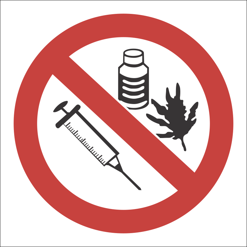 PV34 - SABS Drugs not allowed safety sign | Safety Signs & Equipment