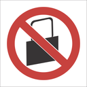 PV31 - SABS Handbags not allowed safety sign | Safety Signs & Equipment