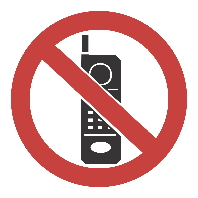 PV27 - SABS Cellphones not allowed safety sign | Safety Signs & Equipment