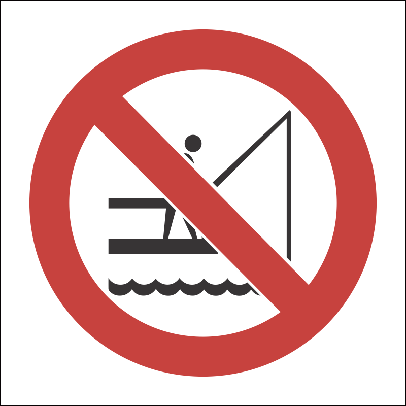 PV25 - SABS Fishing not allowed safety sign | Safety Signs & Equipment