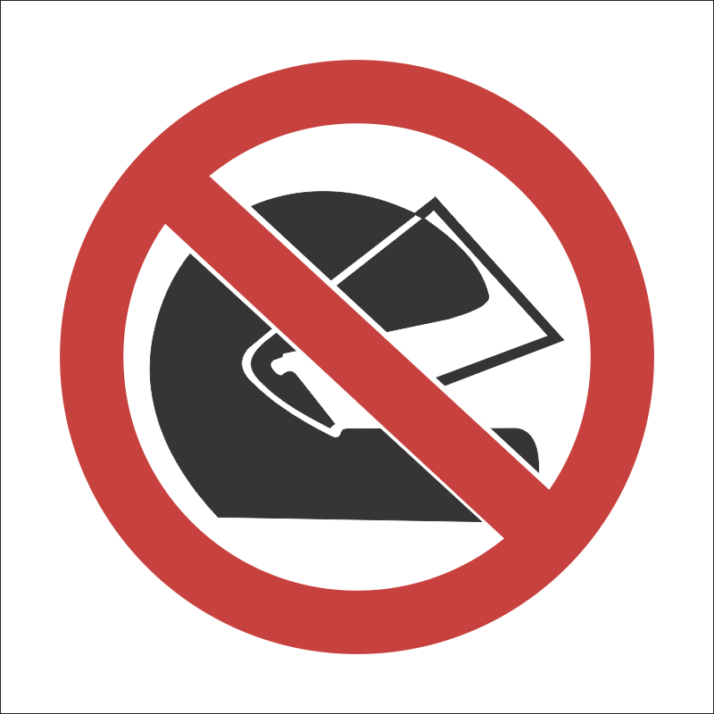PV18 - SABS No helmet safety sign | Safety Signs & Equipment