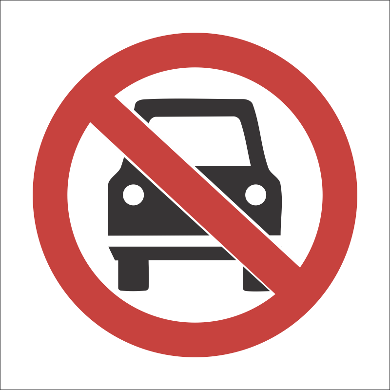 PV16 - SABS Vehicles not allowed safety sign | Safety Signs & Equipment