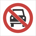 PV16 - SABS Vehicles not allowed safety sign | Safety Signs & Equipment