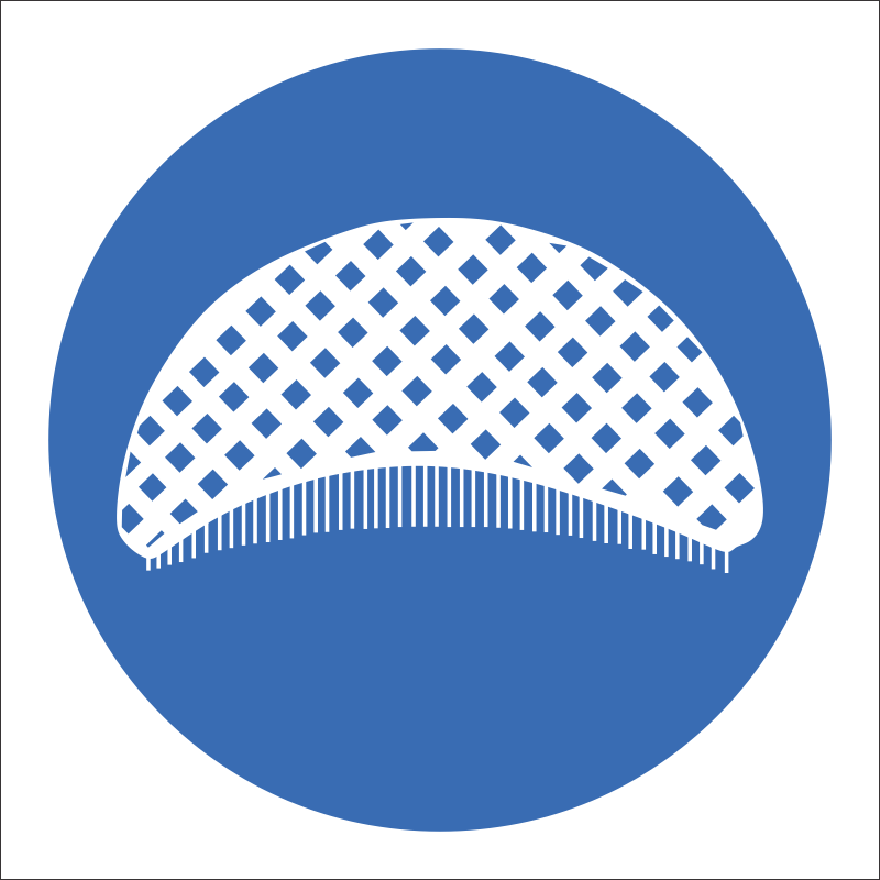 MV26 - SABS Hair net safety sign | Safety Signs & Equipment