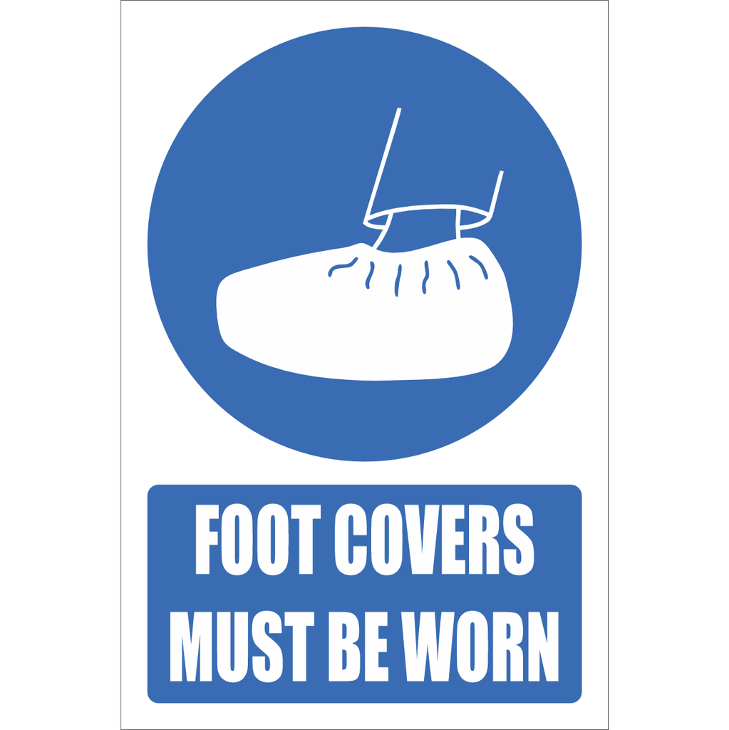 Foot Covers Must Be Worn Sign - MA49