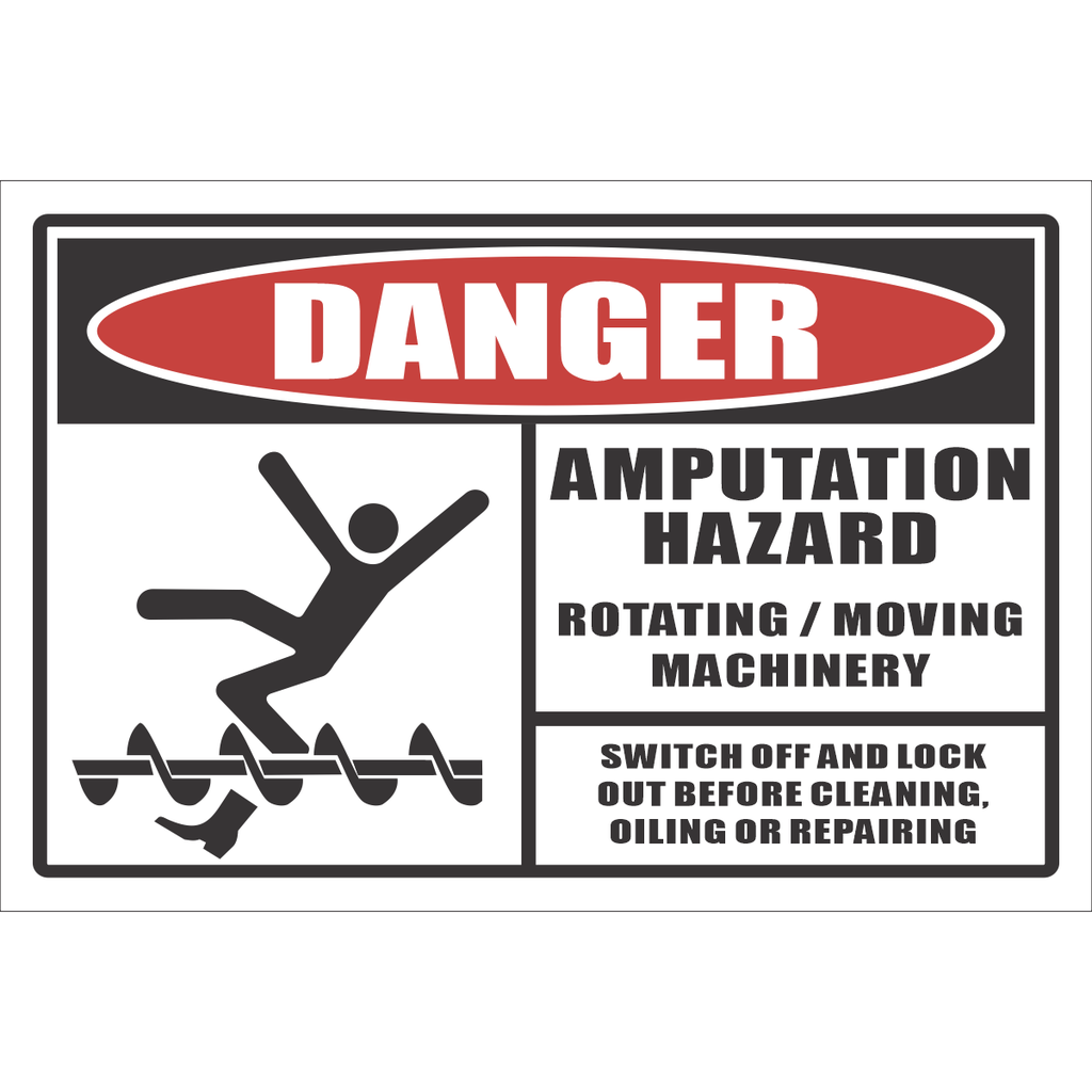 Amputation Hazard Danger Sign - DG12