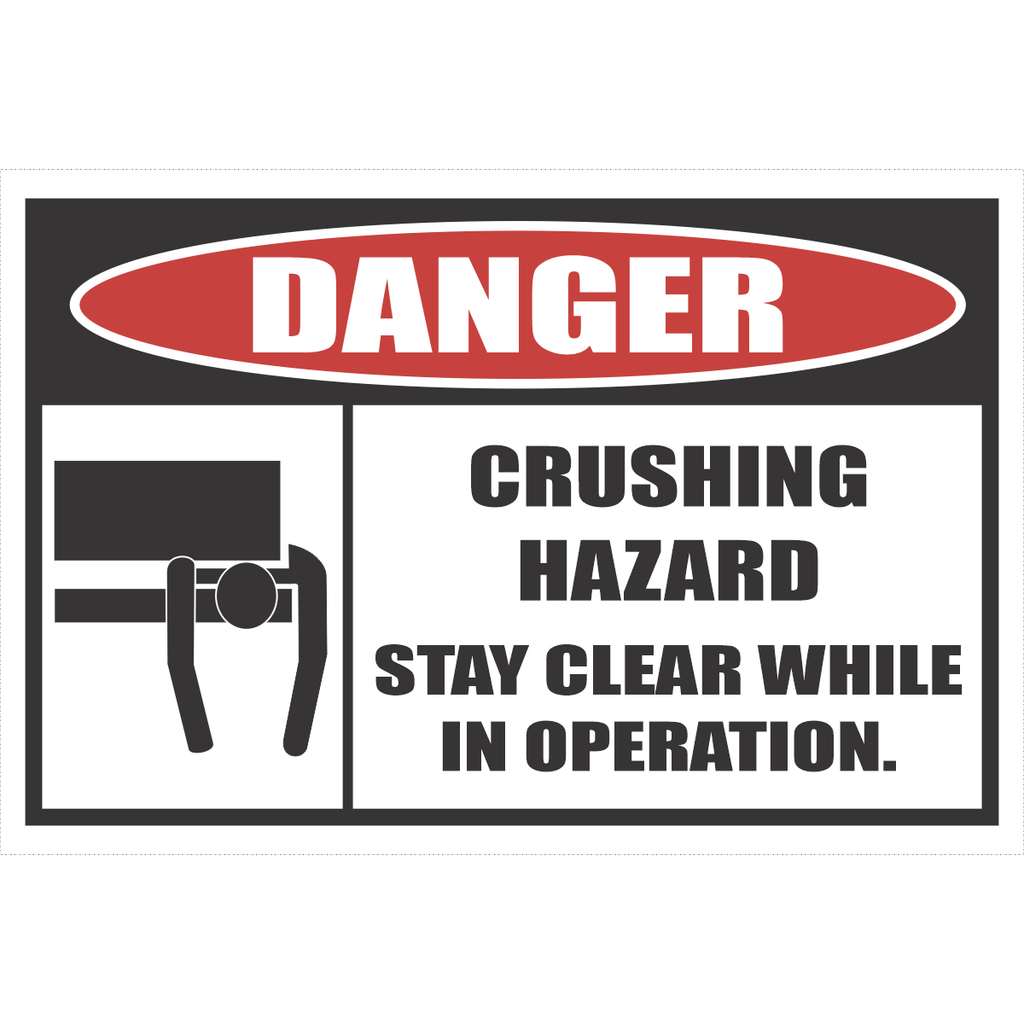 Crushing Hazard Danger Sign - DG13