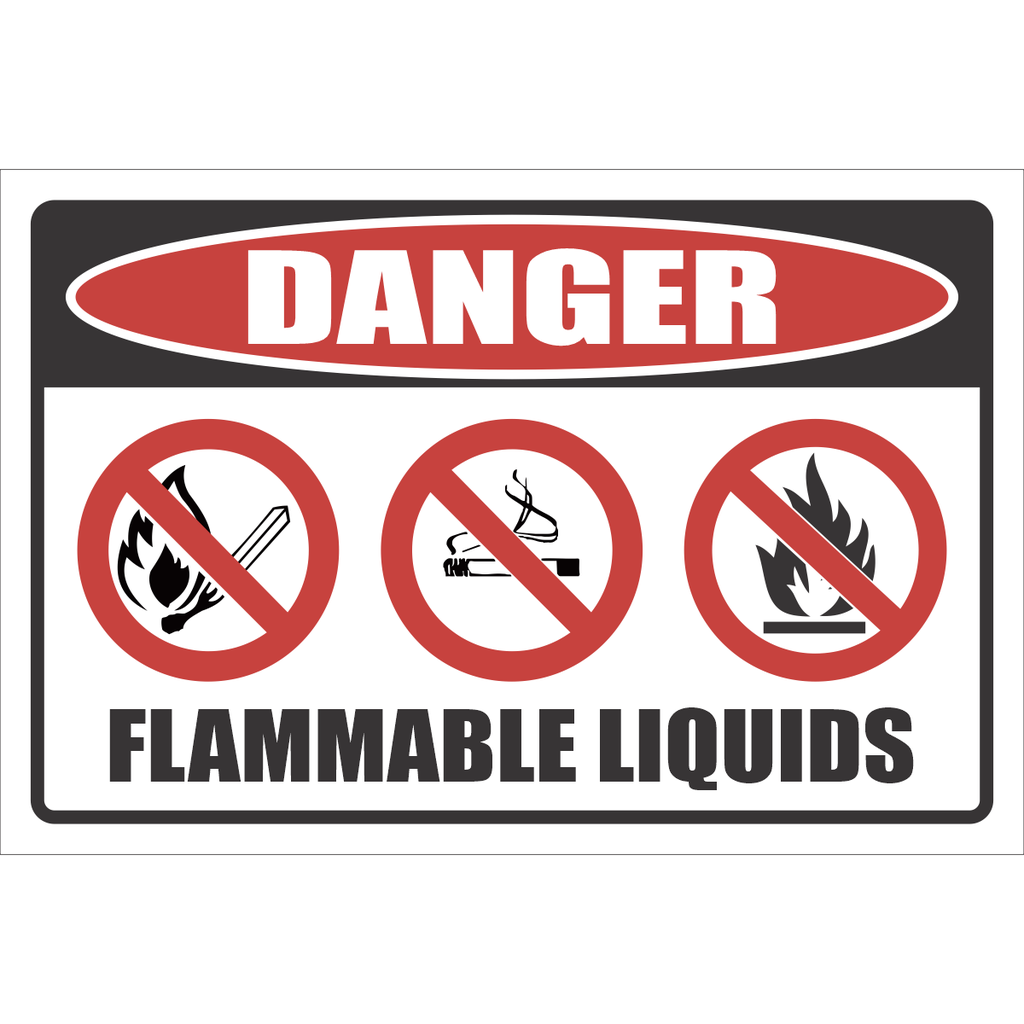 Combo Flammable Liquids Danger Sign - DG24