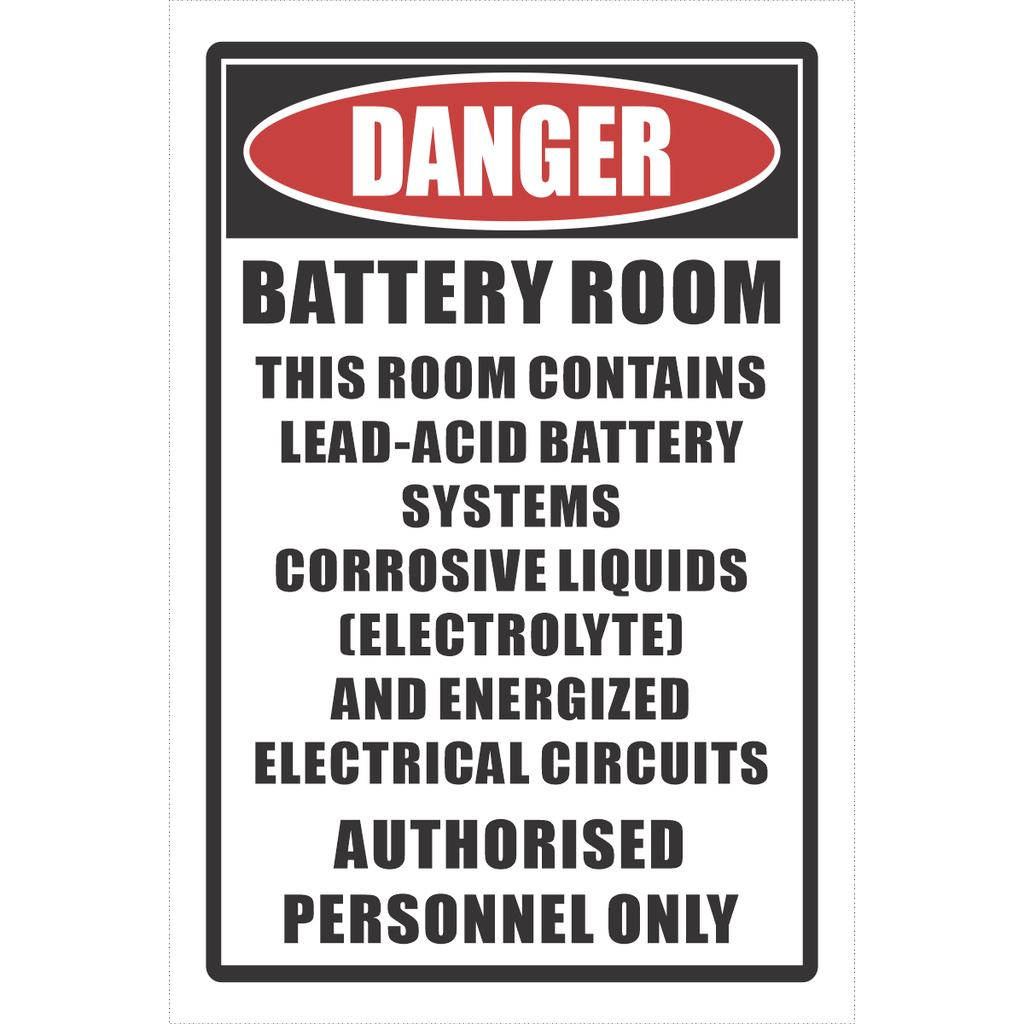 Battery Room Danger Sign - DG28