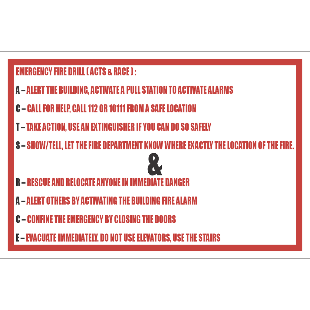 Fire Drill Sign - FR53