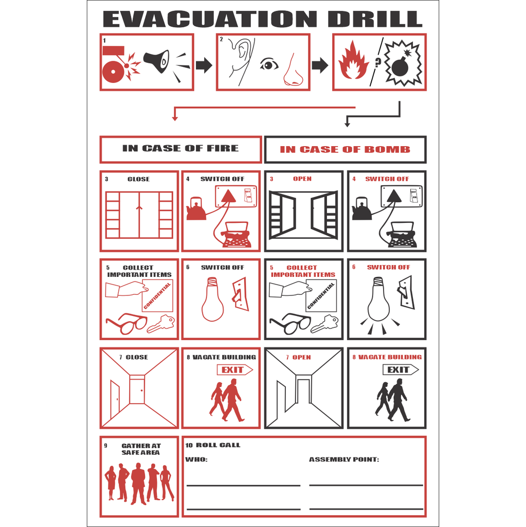 Evacuation Drill Sign - FR56