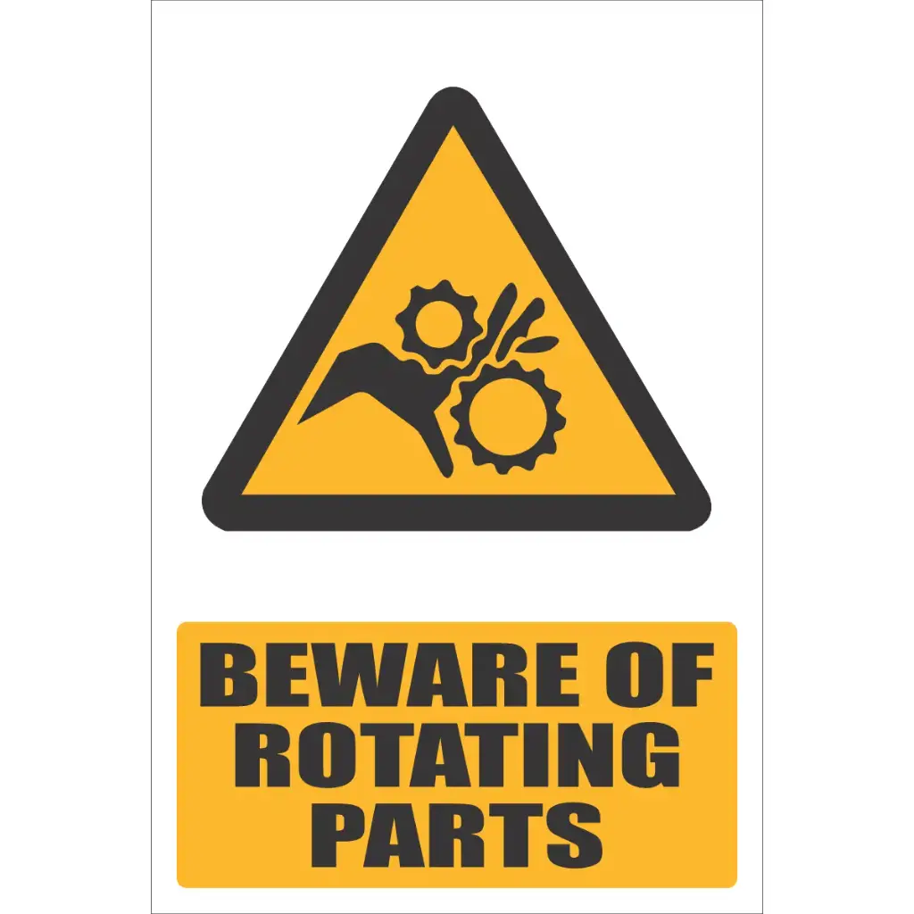 WW39E - Rotating Parts Explanatory Sign | Safety Signs & Equipment