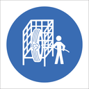 MV16 - SABS Safety cage safety sign | Safety Signs & Equipment