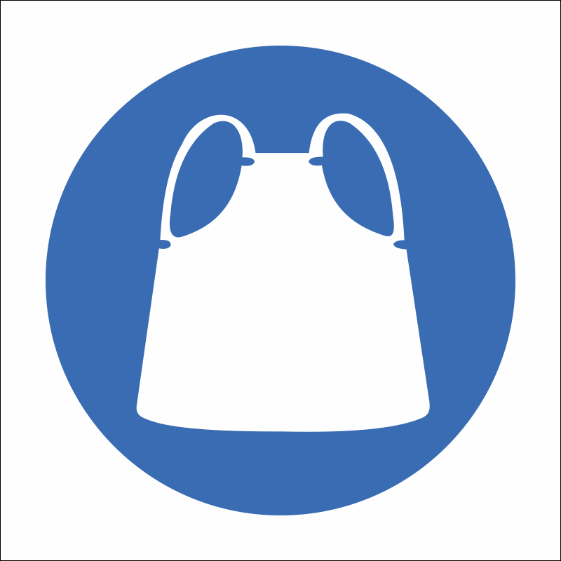 MV9 - SABS Apron protection safety sign | Safety Signs & Equipment