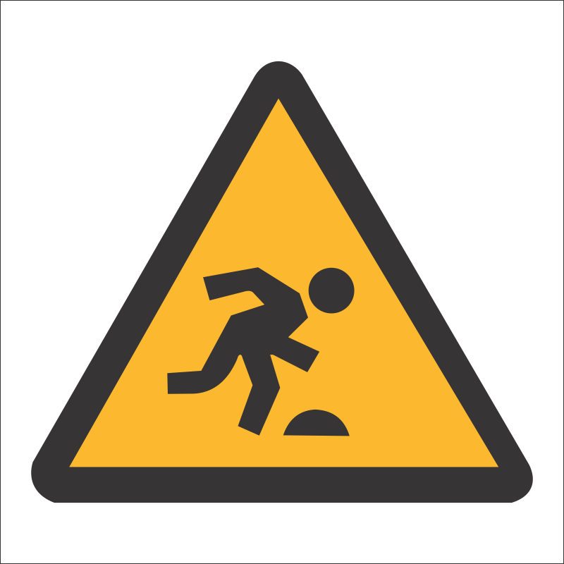 WW33 - SABS Tripping hazard safety sign | Safety Signs & Equipment