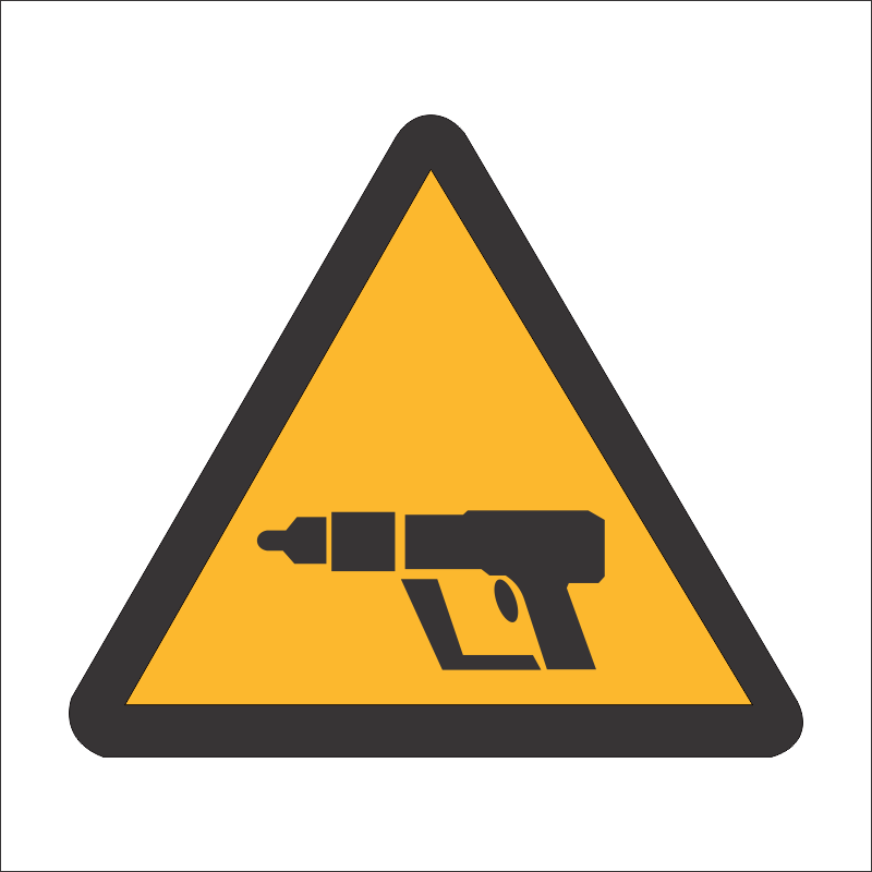 WW31 - SABS Nail gun safety sign | Safety Signs & Equipment