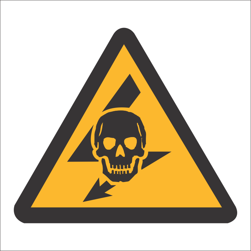 SABS Exposed live high voltage safety sign - WW23 SABS Exposed live high voltage safety sign - WW23