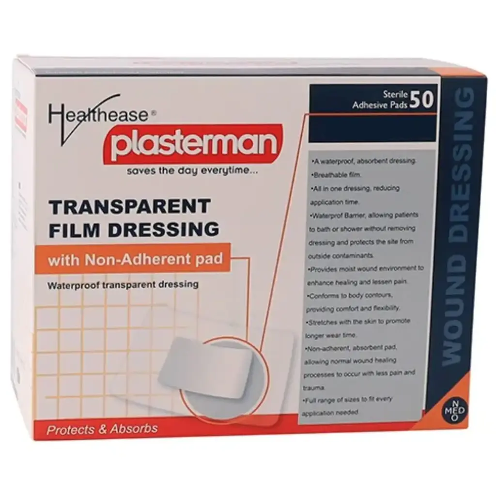 Transparent Film Dressing - 70x50mm, with Non Adherent Pad | Safety ...