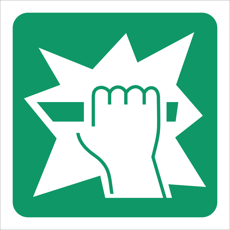 GA35 - SABS Break glass for key safety sign | Safety Signs & Equipment