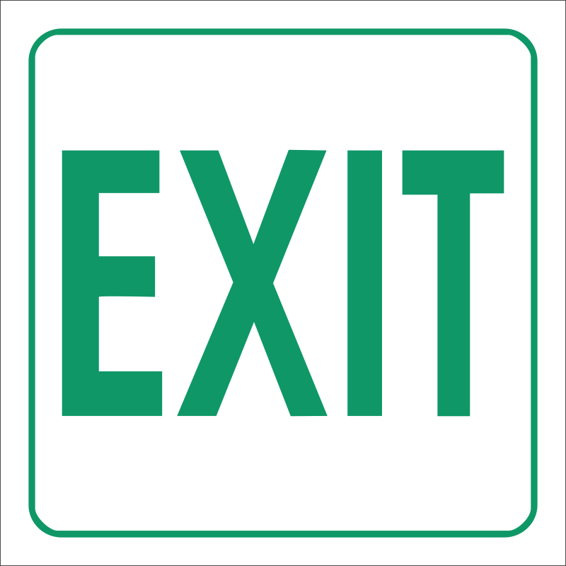 GA33 - SABS Green exit safety sign | Safety Signs & Equipment