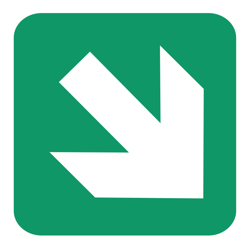 GA31 - SABS Diagonal arrow safety sign | Safety Signs & Equipment