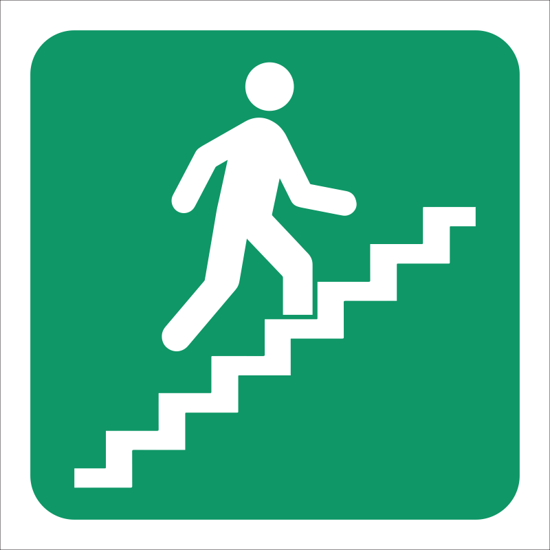 GA18R - SABS Stairs going up right safety sign | Safety Signs & Equipment