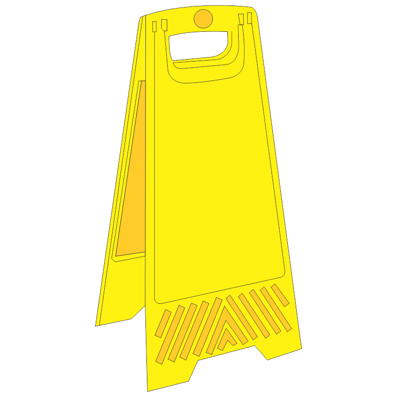 FS27 - Blank a-frame floor stand - yellow | Safety Signs & Equipment