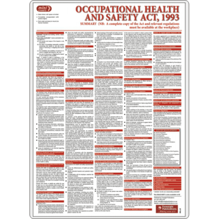 Occupational Health & Safety Act Poster | Safety Signs & Equipment
