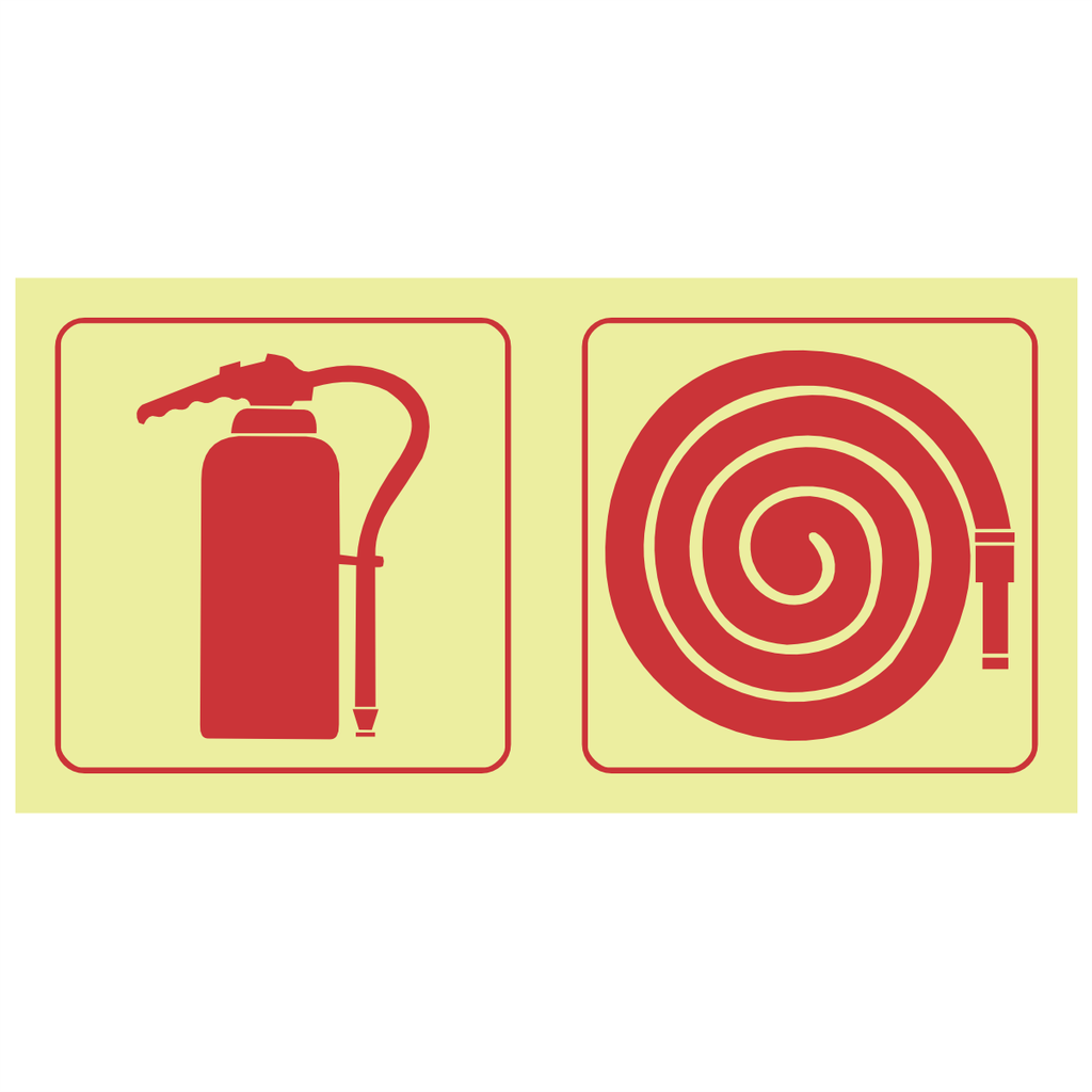 F22 - SABS Fire extinguisher, fire hose reel photoluminescent safety ...